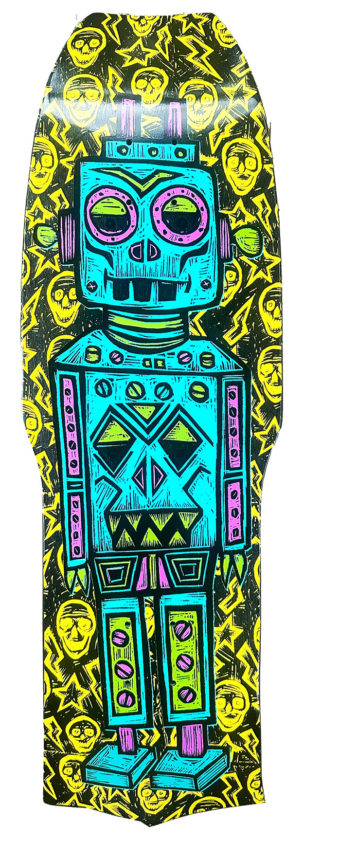 Robot Skateboard – Woodcut Funhouse